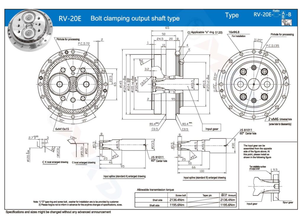 RV-E Series Robot RV Reducer – Servo Gearbox Manufacturer